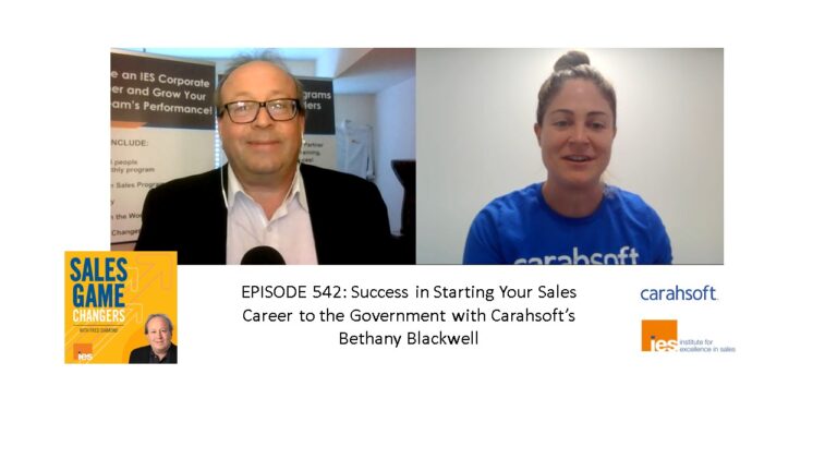 EPISODE 542: Success in Starting Your Sales Career to the Government ...